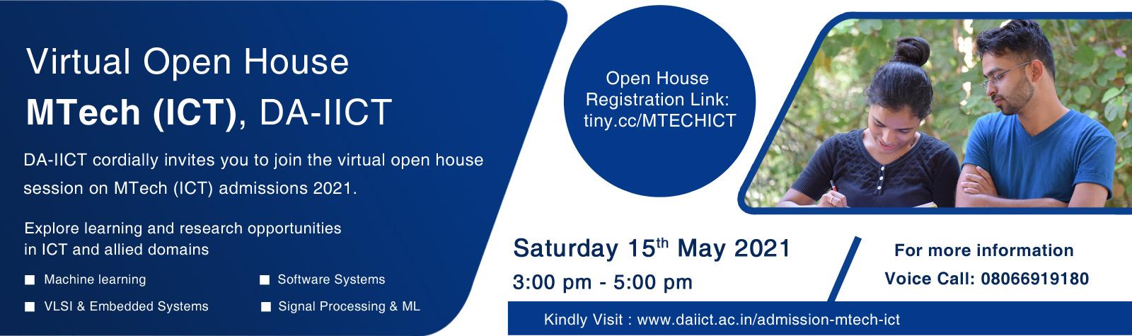 Admissions - M.Tech. (ICT) | Dhirubhai Ambani Institute of Information and Communication Technology